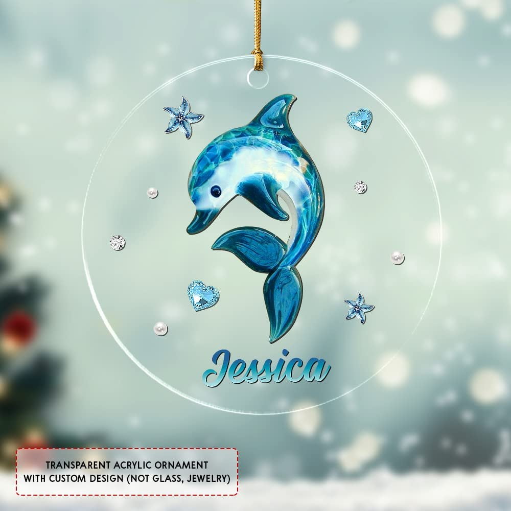 Personalized Ornament Dolphin Jewelry Style Custom Name