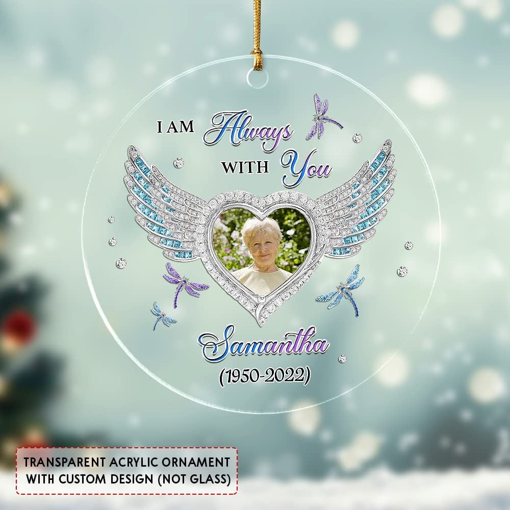 Personalized Ornament Memorial Angel Wings Jewelry Keepsake