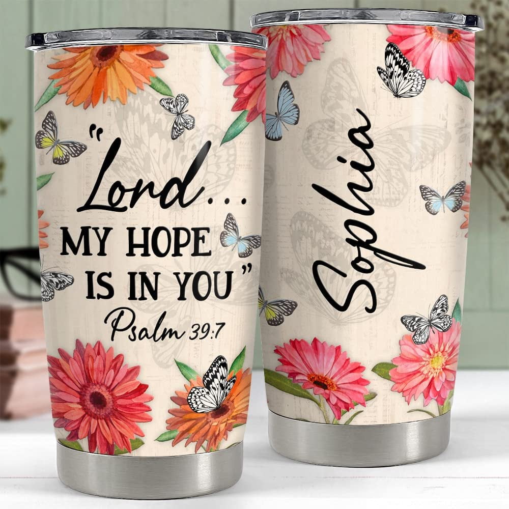 Personalized Bible Tumbler Christian Art