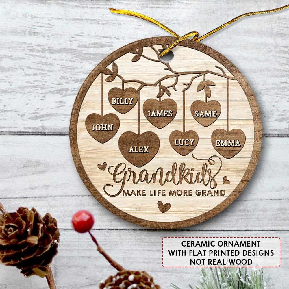 Personalized Ornament Grandparents And Grandkids Souvenir