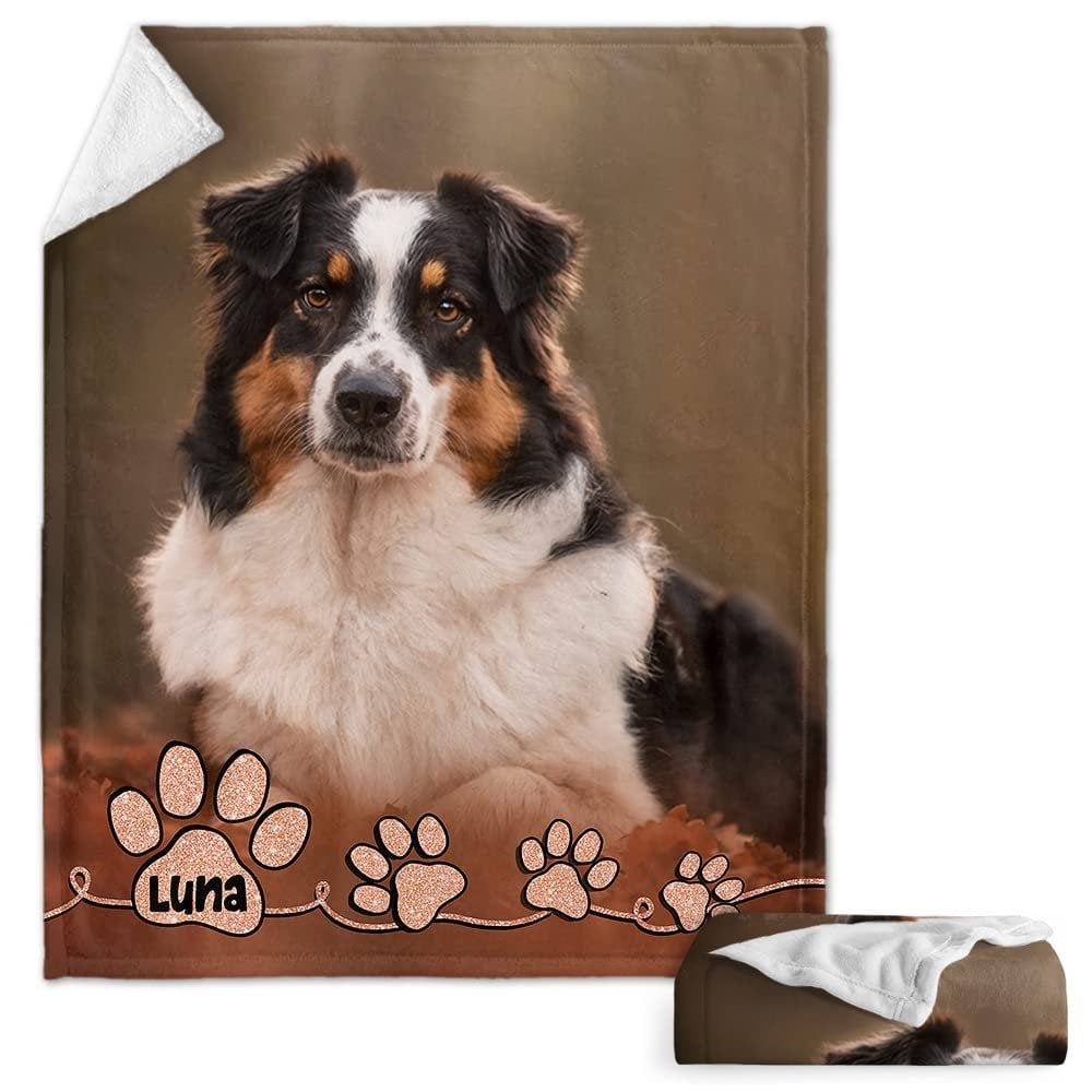 Personalized Dog Photo Blanket Pets Custom Photo