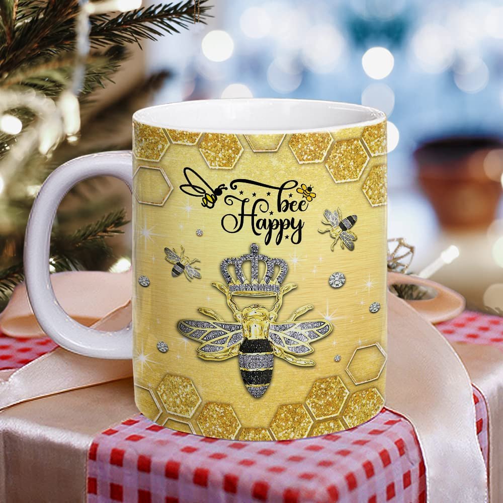 Personalized Bee Happy Jewelry Mug With Your Name