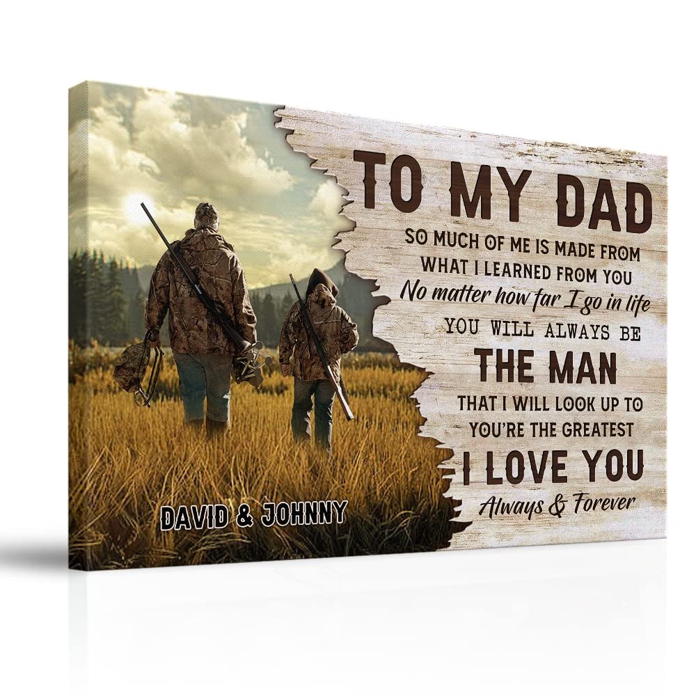 Personalized Canvas Father Son Forever Together - Sandjest