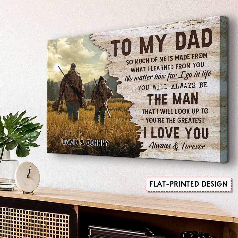 Personalized Canvas Father Son Forever Together - Sandjest