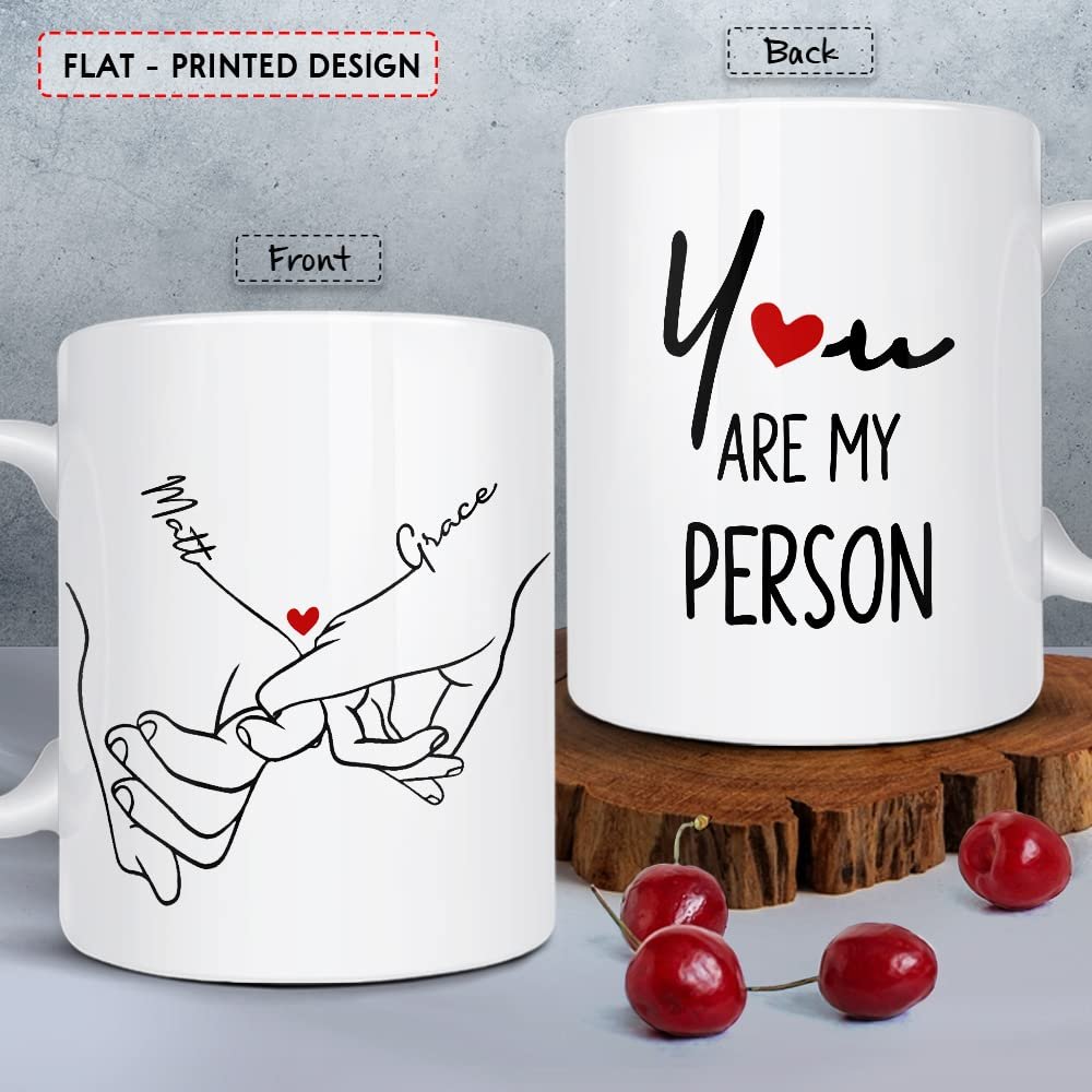 Personalized Couple Hand Mug You Are My Person