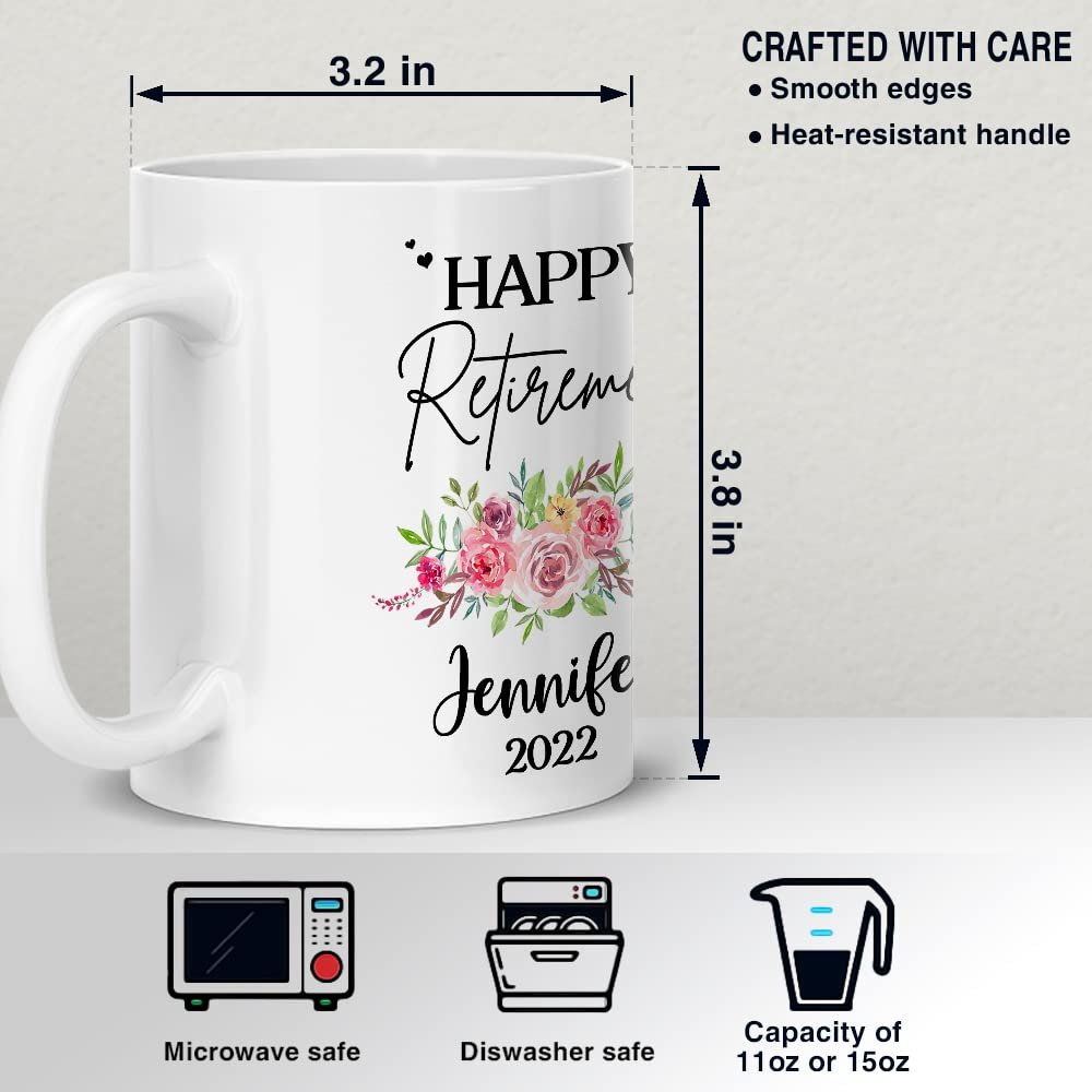 Personalized Happy Retirement Ceramic Mug Gift