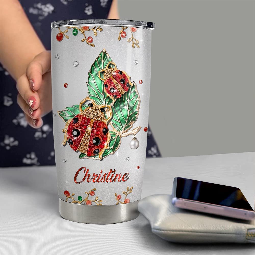 Personalized Ladybug Tumbler Jewelry Style Love Ladybugs