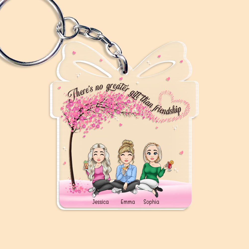 There's No Greater Gift Than Friendship Personalized Keychain ...