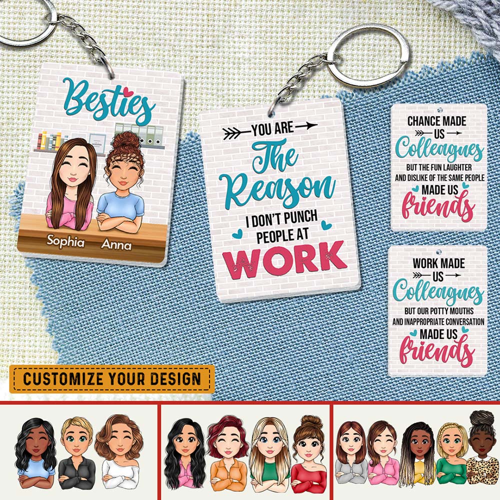 Personalized Keychain Gift for Besties Colleagues - Sandjest
