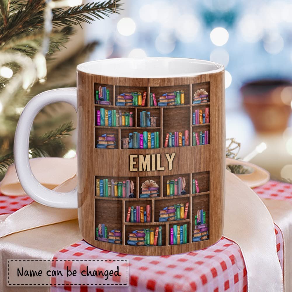 Personalized Book Lovers Mug Book Is My Happy Place