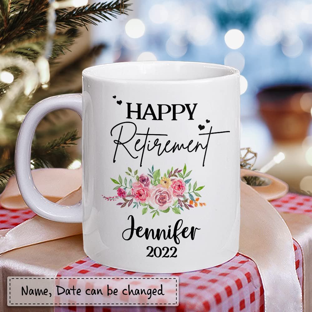 Personalized Happy Retirement Ceramic Mug Gift