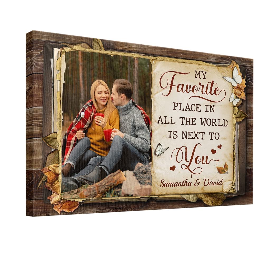 Personalized Canvas For Couple Custom Photo - Sandjest